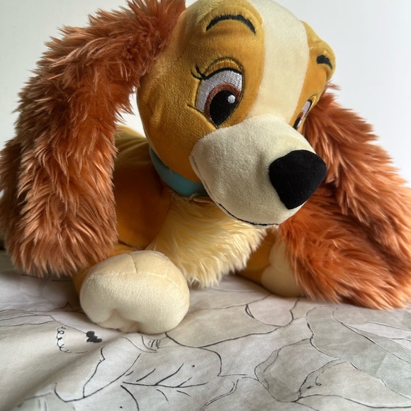 Disney | Toys | Disney Cream And Brown Plush Dog With Floppy Ears ...
